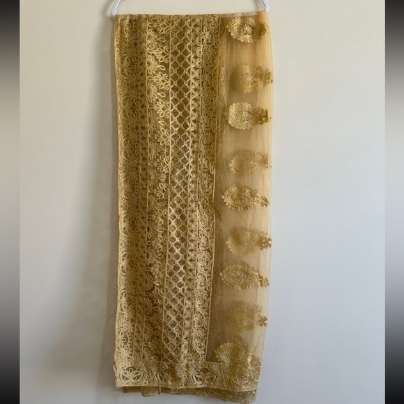Accessories | Pakistani Embroidery Net Scarf | Poshmark